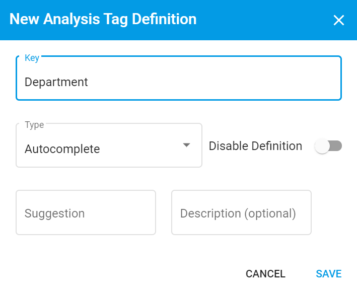 Set Up Analysis Tags | DX2 Documentation